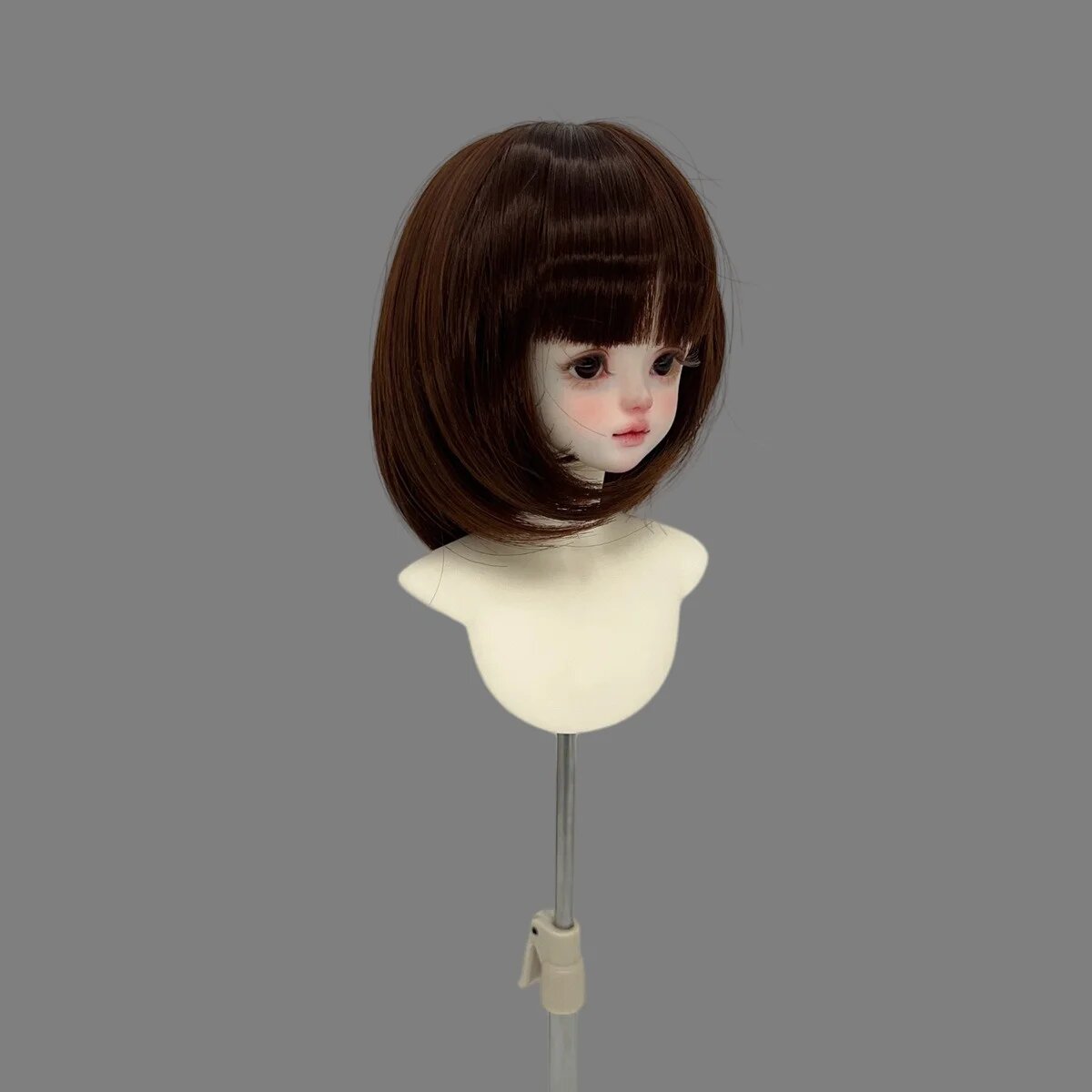 Парик для кукол BJD, темно-коричневый, 15.5-17.5 см