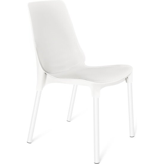 Стул Sheffilton SHT ST75/S424 белый/белый муар