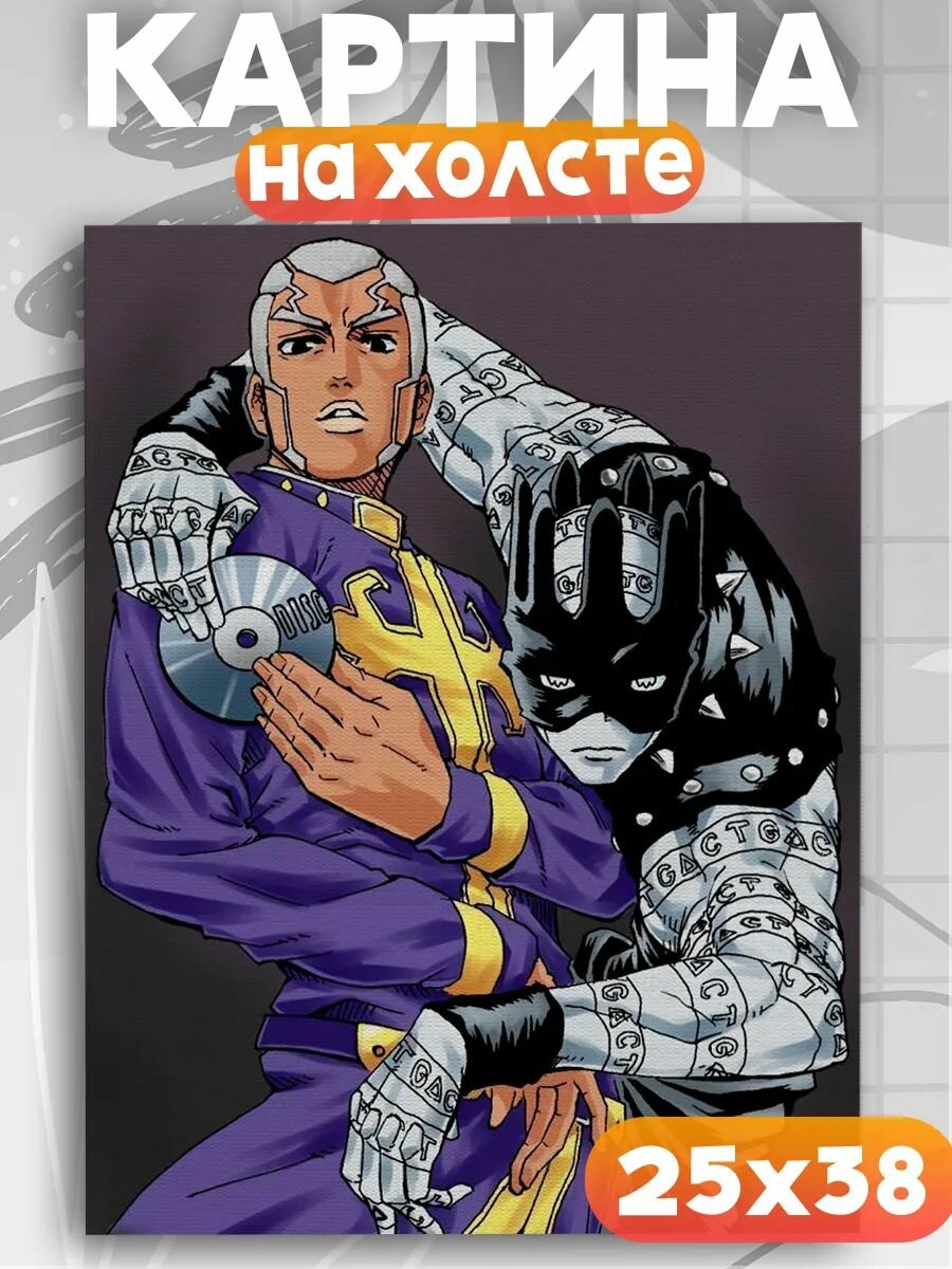 Картина на стену Джоджо Jojo, на подрамнике, 1шт, 38х25 размер.