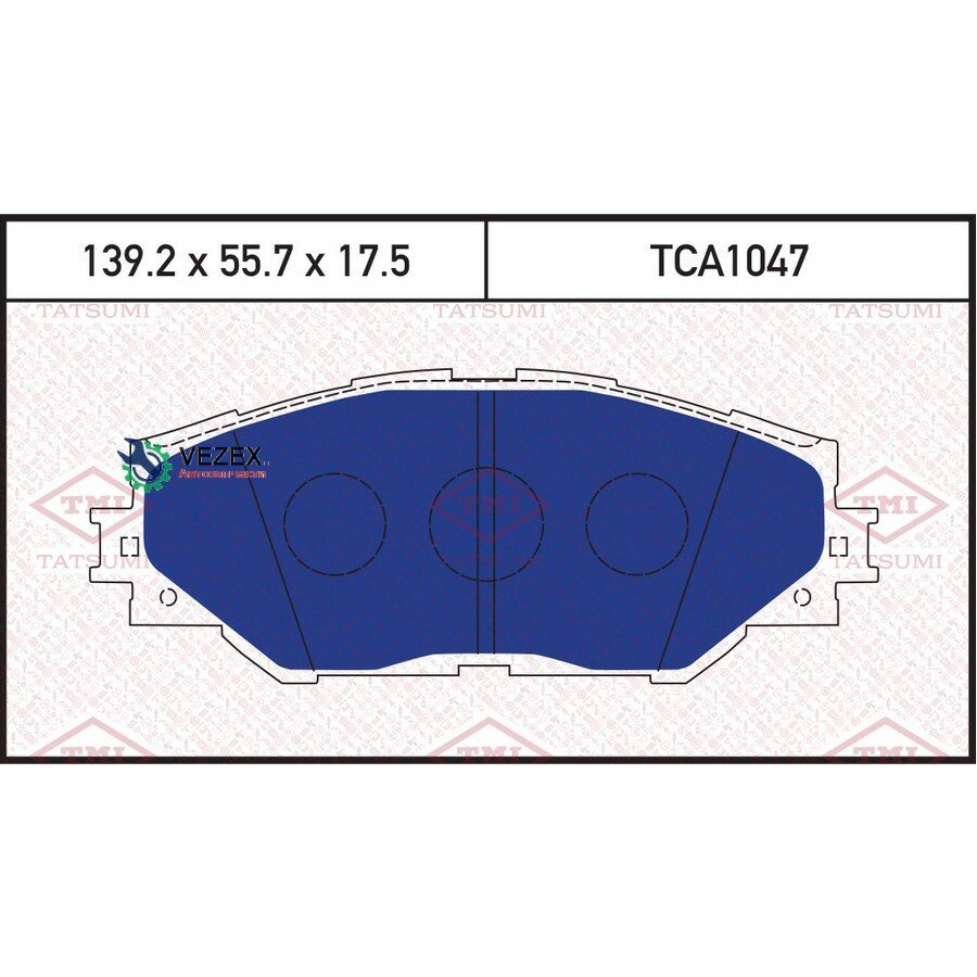 TATSUMI TCA1047 Колодки тормозные дисковые передние
