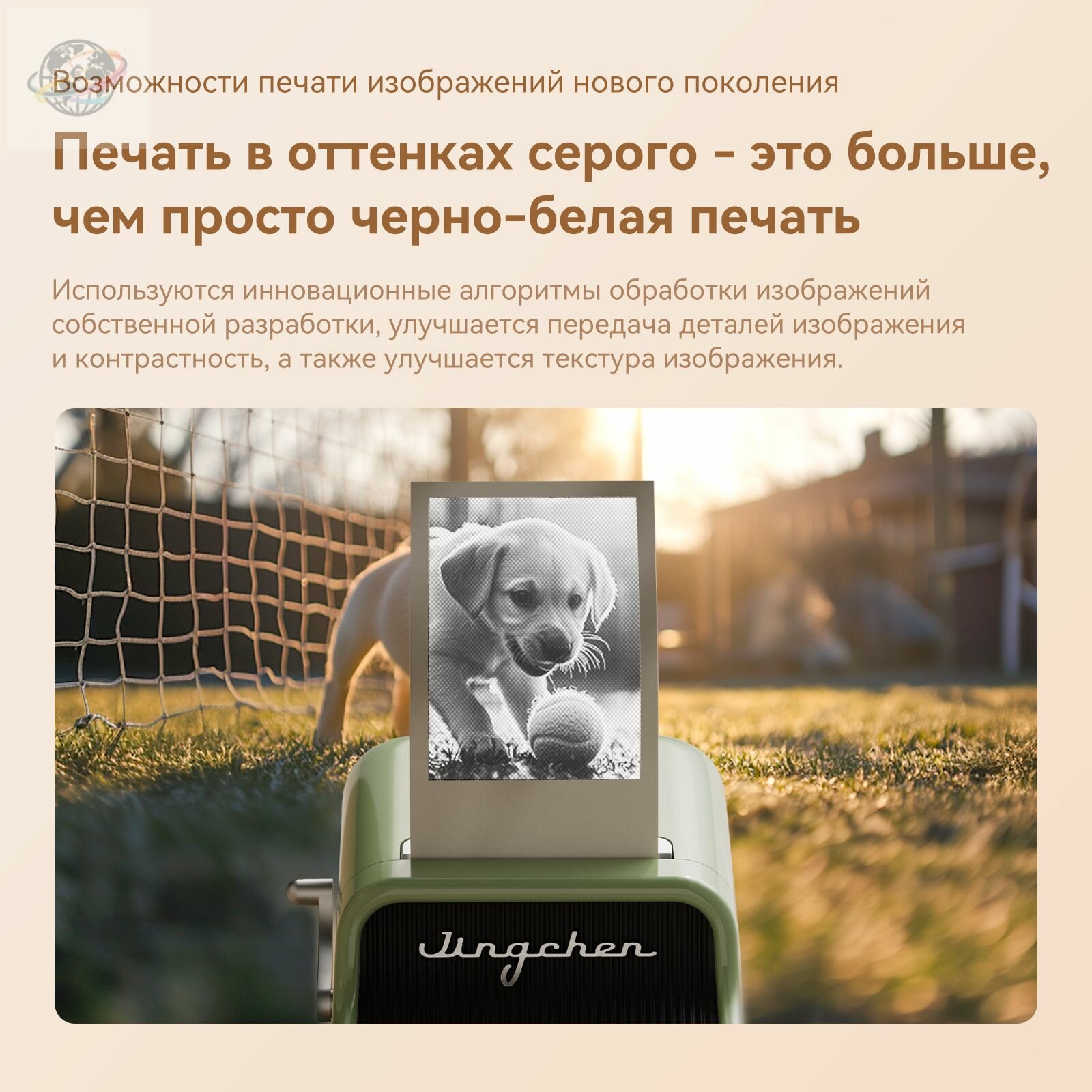 NIIMBOT Принтер для наклеек/этикеток термо B21_Pro, кремовый