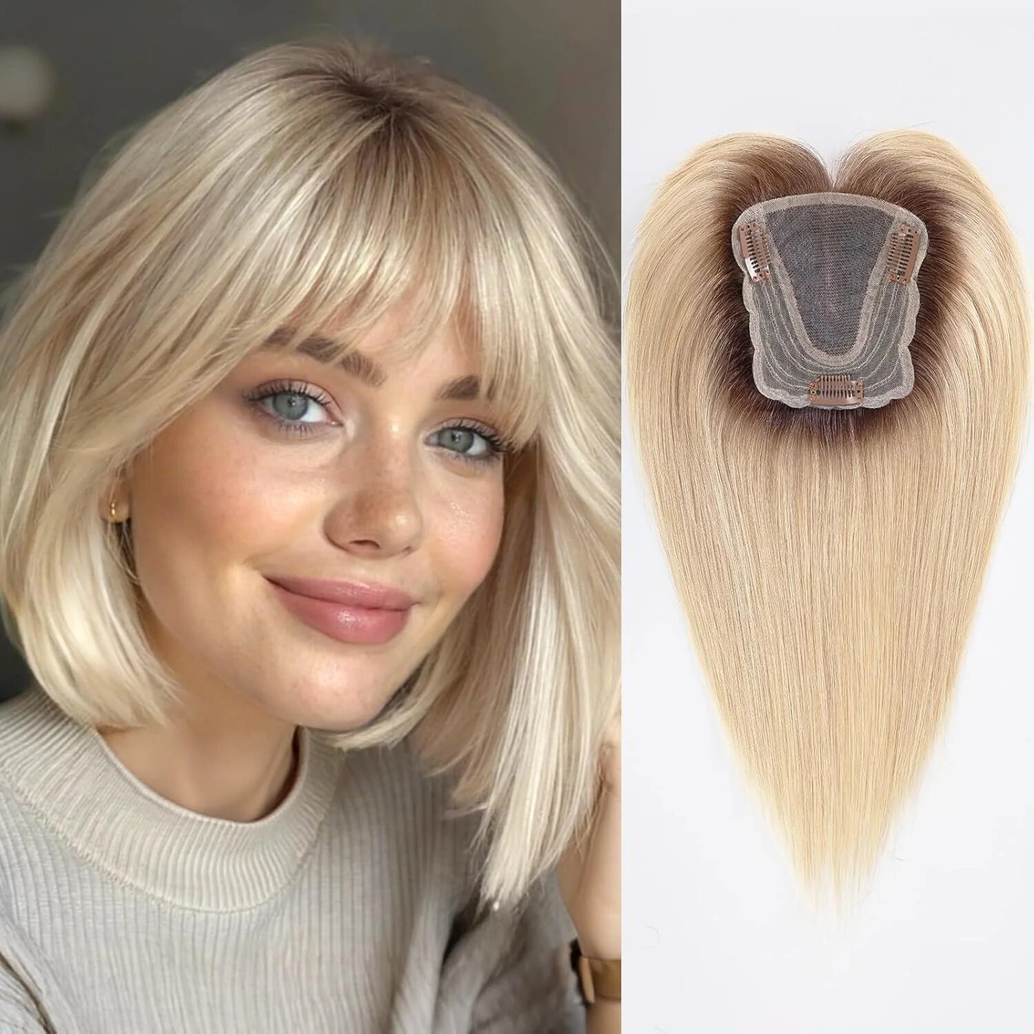 HAIRCUBE Топпер из натуральных волос Ombre Blonde