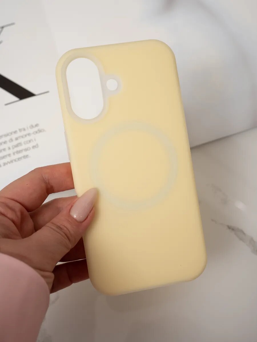 Чехол О'кейси, MagSafe, для iPhone 17, защита камеры, жёлтый — фото 1
