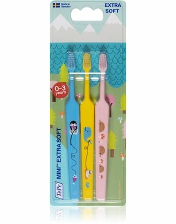 Зубная щетка TePe Mini 0-3 year, унисекс, 3 шт