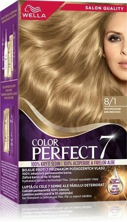 Краска для волос Wella Color Perfect, 10/0 Platinium Blonde, 8/1 Светлый пепельно-русый, 1 шт