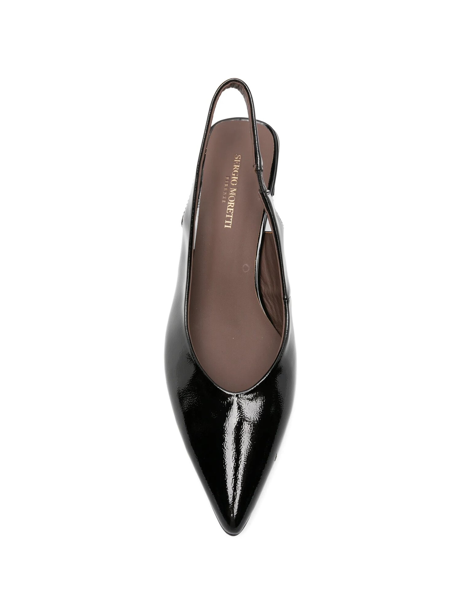 Туфли SERGIO MORETTI Patent-finish slingback pumps, размер 37 — фото 1