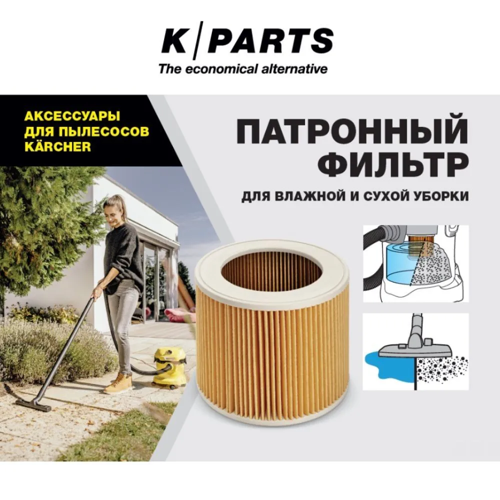 Фильтр для пылесоса Karcher 8.441-211.0 WD2, WD3, KWD1, KWD2, KWD3, SE 4001, SE 4002, WD1