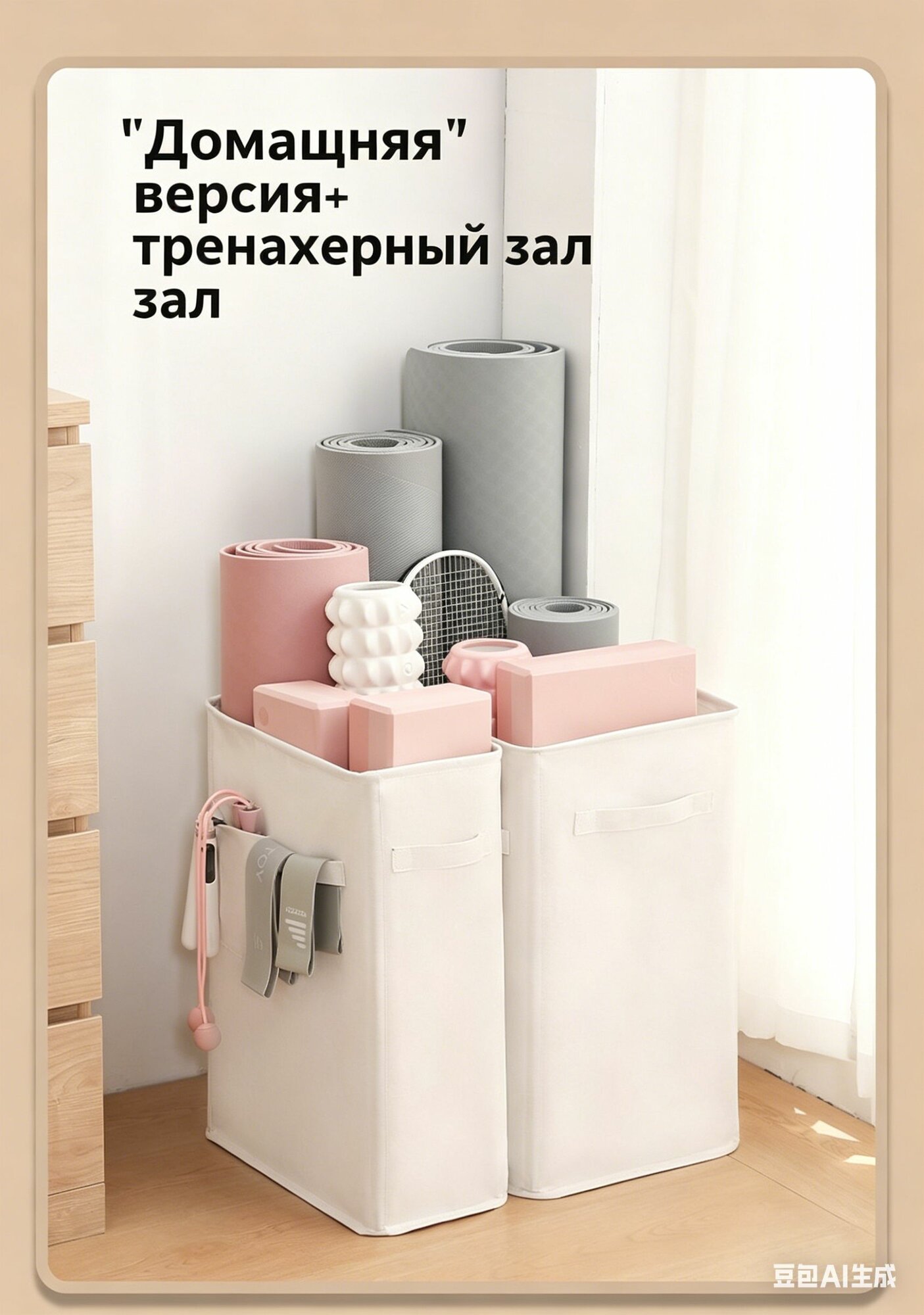 Складная корзина для хранения ковриков для йоги, многофункциональная сумка для белья с ручкой, большой объем, пылезащитная