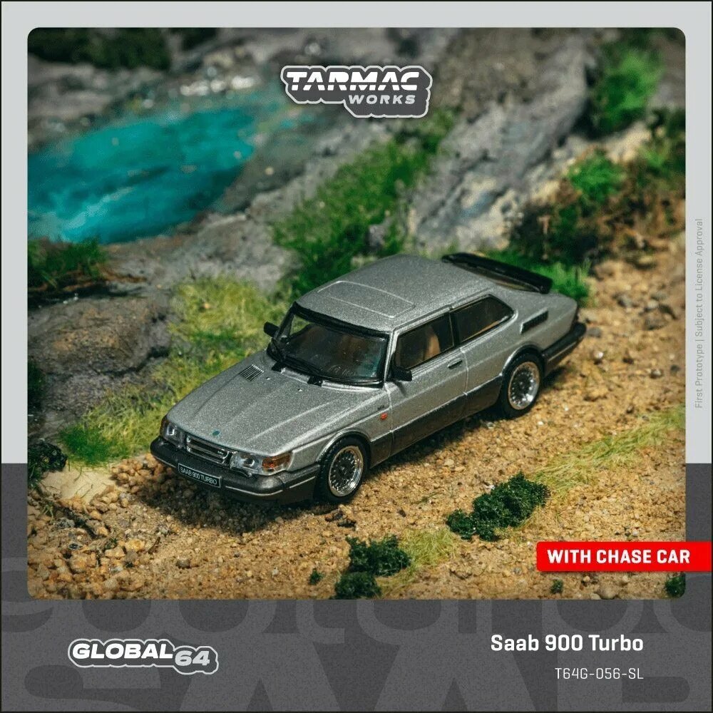 Машинка Tarmac works 1:64 Saab 900 Turbo Silver