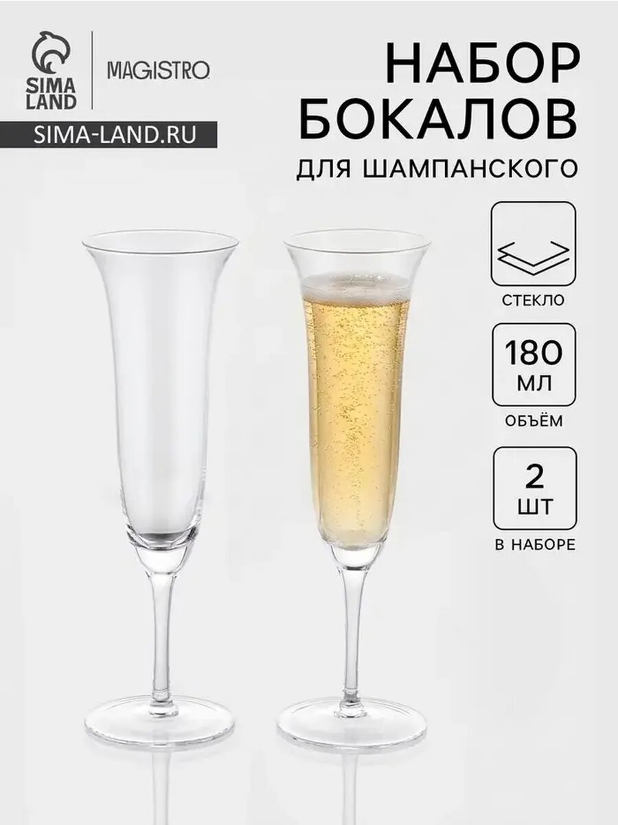 Элегантный набор бокалов для игристого