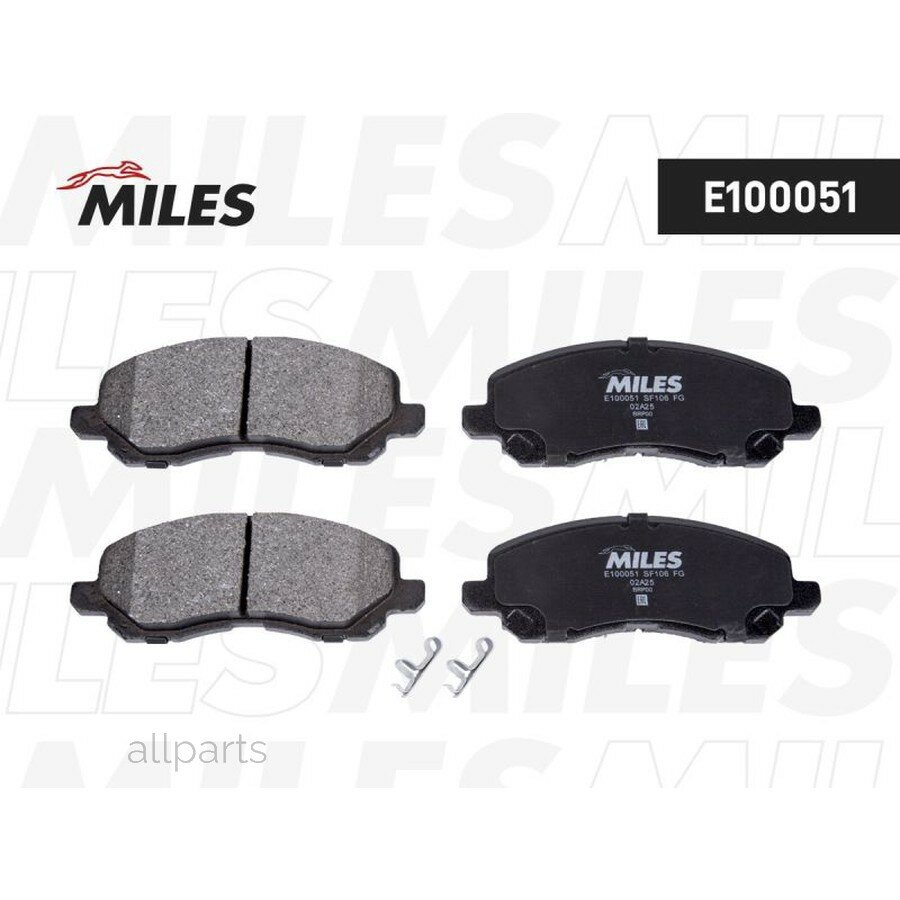MILES E100051 Колодки тормозные MITSUBISHI ASX/LANCER/OUTLANDER/DODGE CALIBER передние