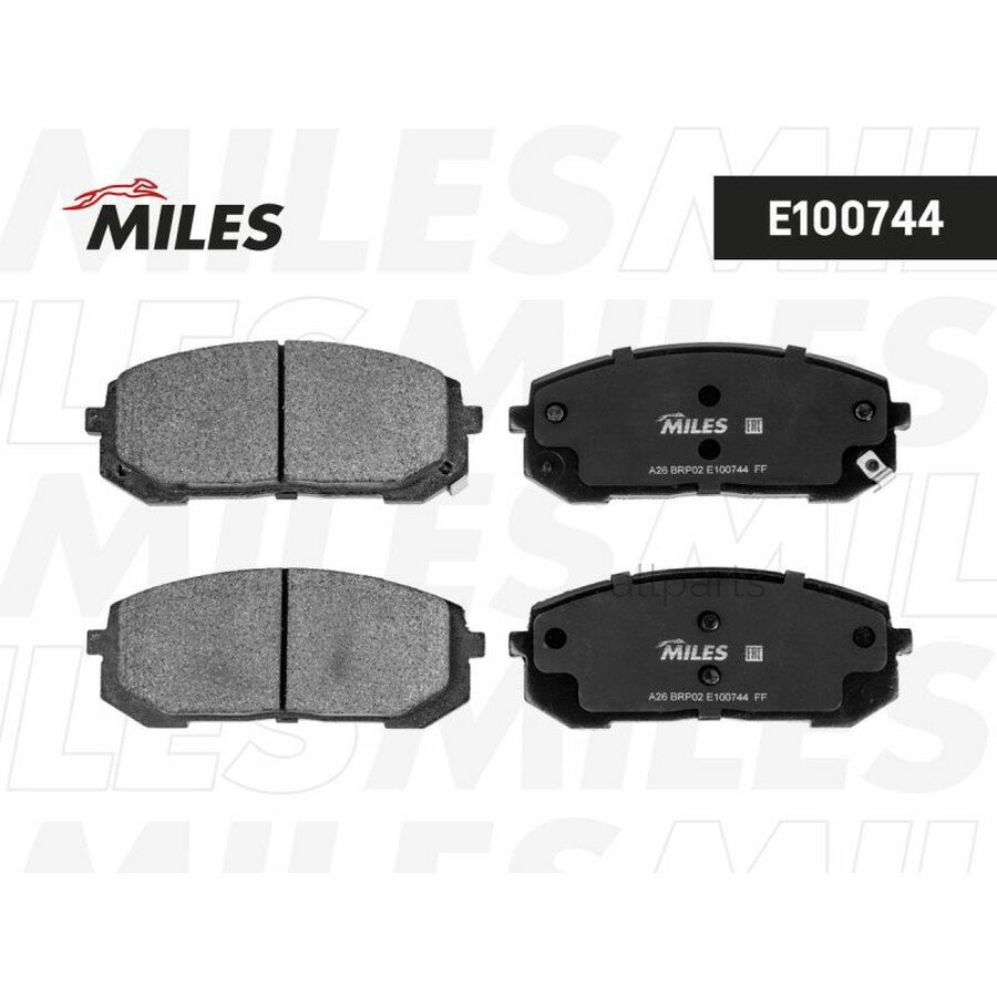 MILES E100744 Колодки тормозные HYUNDAI SONATA 19- пер. SemiMetallic