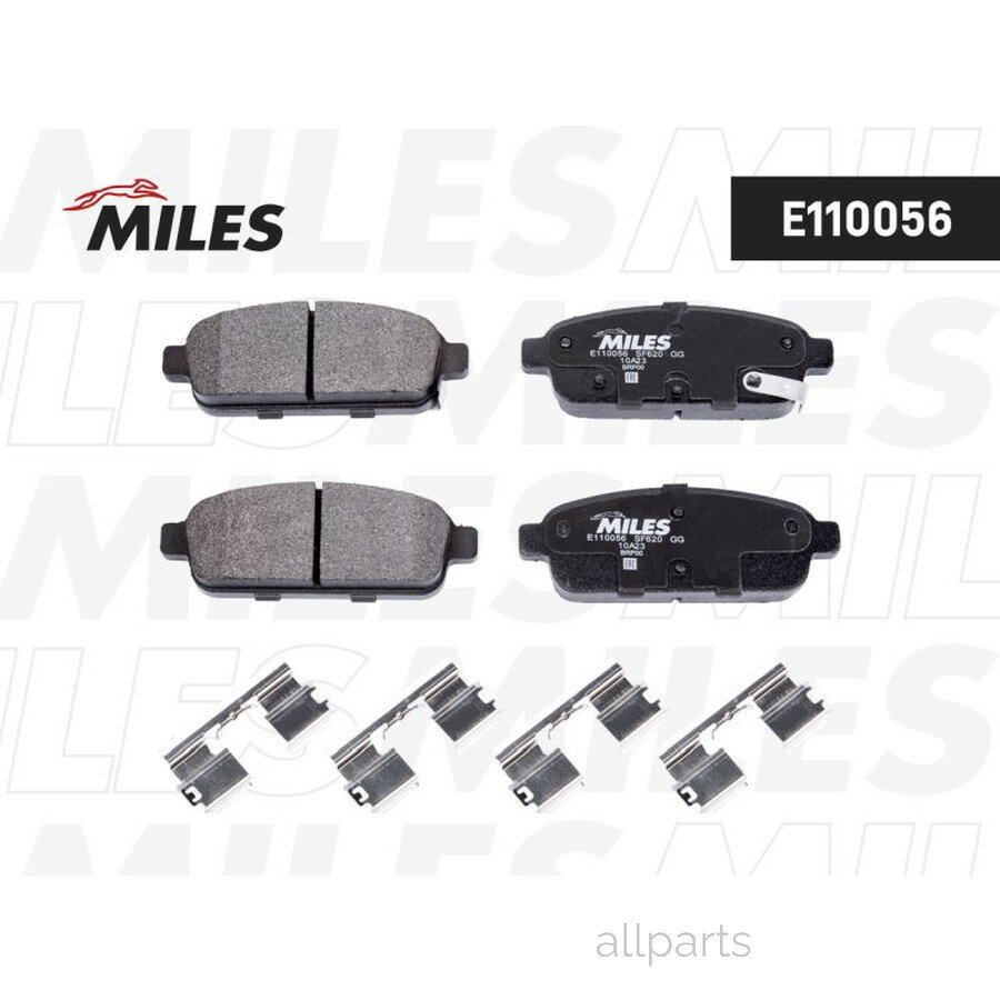 MILES E110056 Колодки тормозные CHEVROLET CRUZE 09-/ORLANDO 11-/OPEL ASTRA J 10- задние