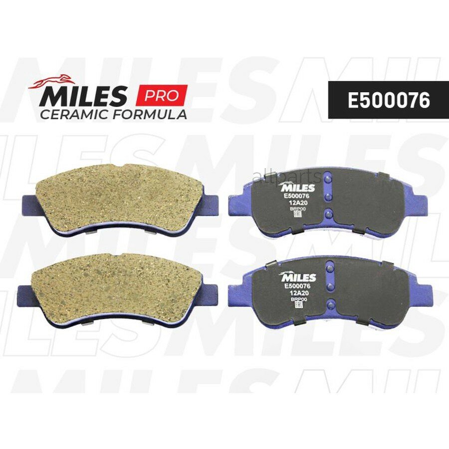 MILES E500076 Колодки тормозные CITROEN C4 03-/PEUGEOT 307/PARTNER 1.4/1.6 -ESP передние Ceramic