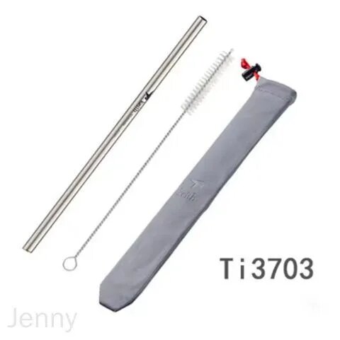 Изогнутая соломинка Keith Titanium (в комплекте специальная щетка и мешочек)
