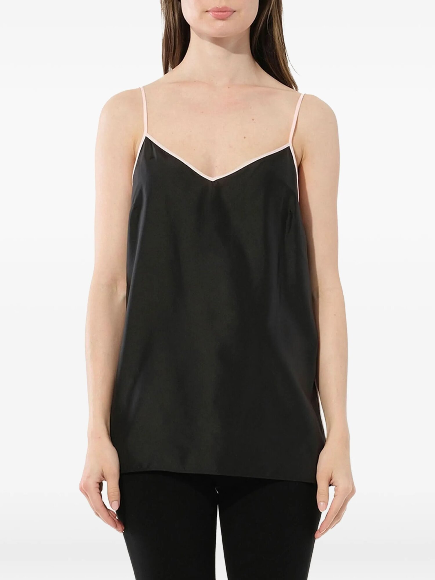Топ Contrast-trim sleeveless top