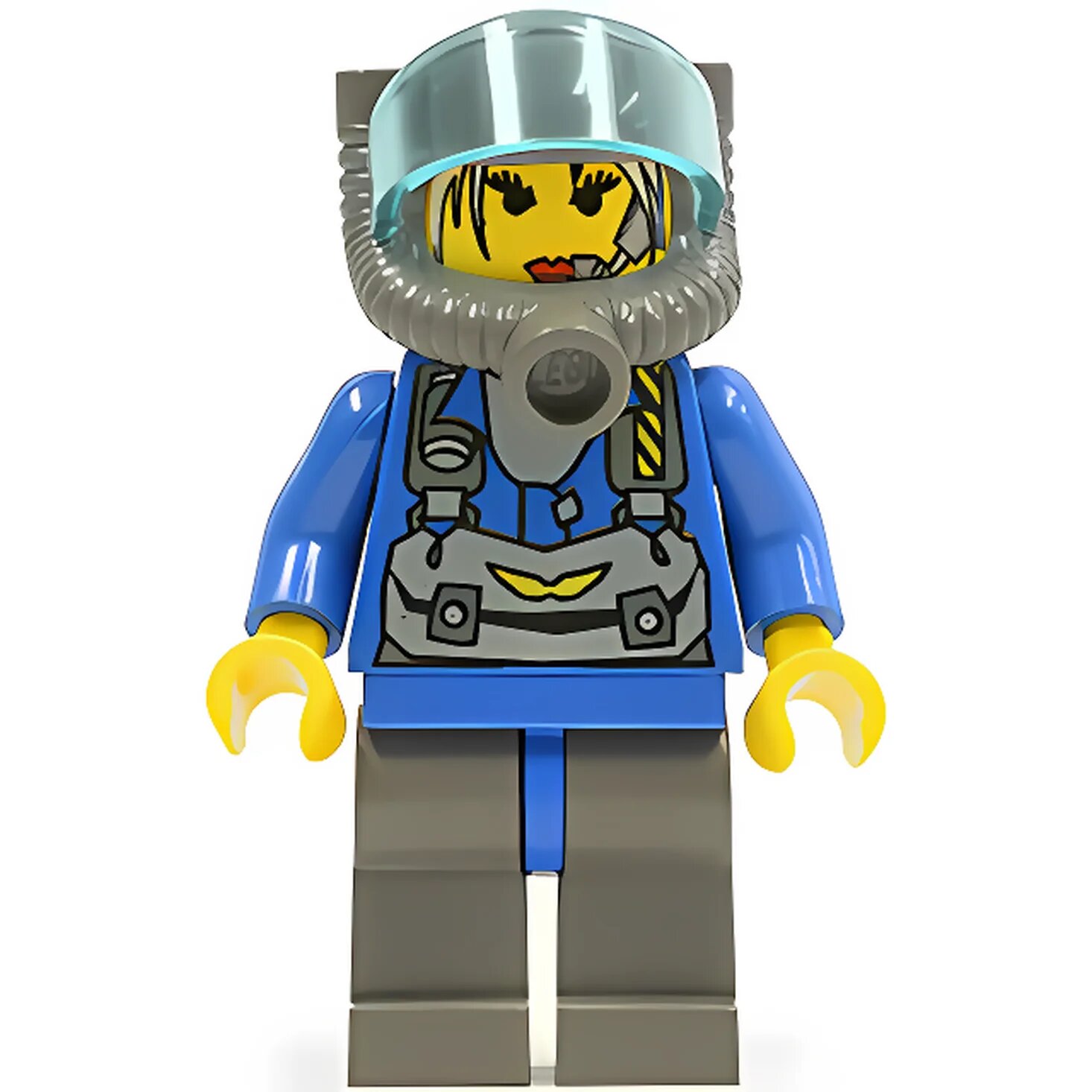 Минифигурка Lego Rock Raiders Jet - Trans-Light Blue Visor rck009 U