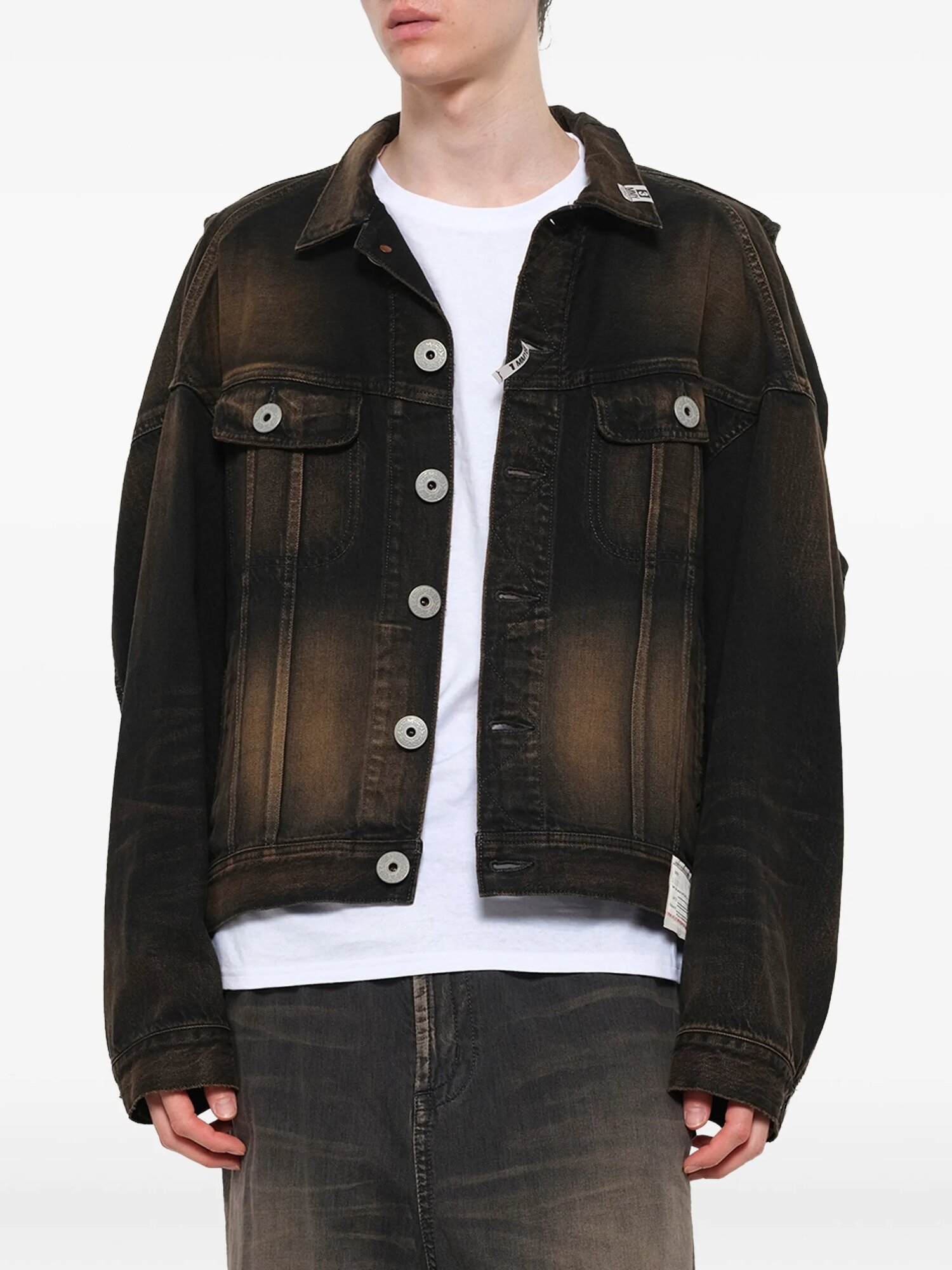 Куртка MAISON MIHARA YASUHIRO Cut-out denim jacket, размер 48 — фото 1