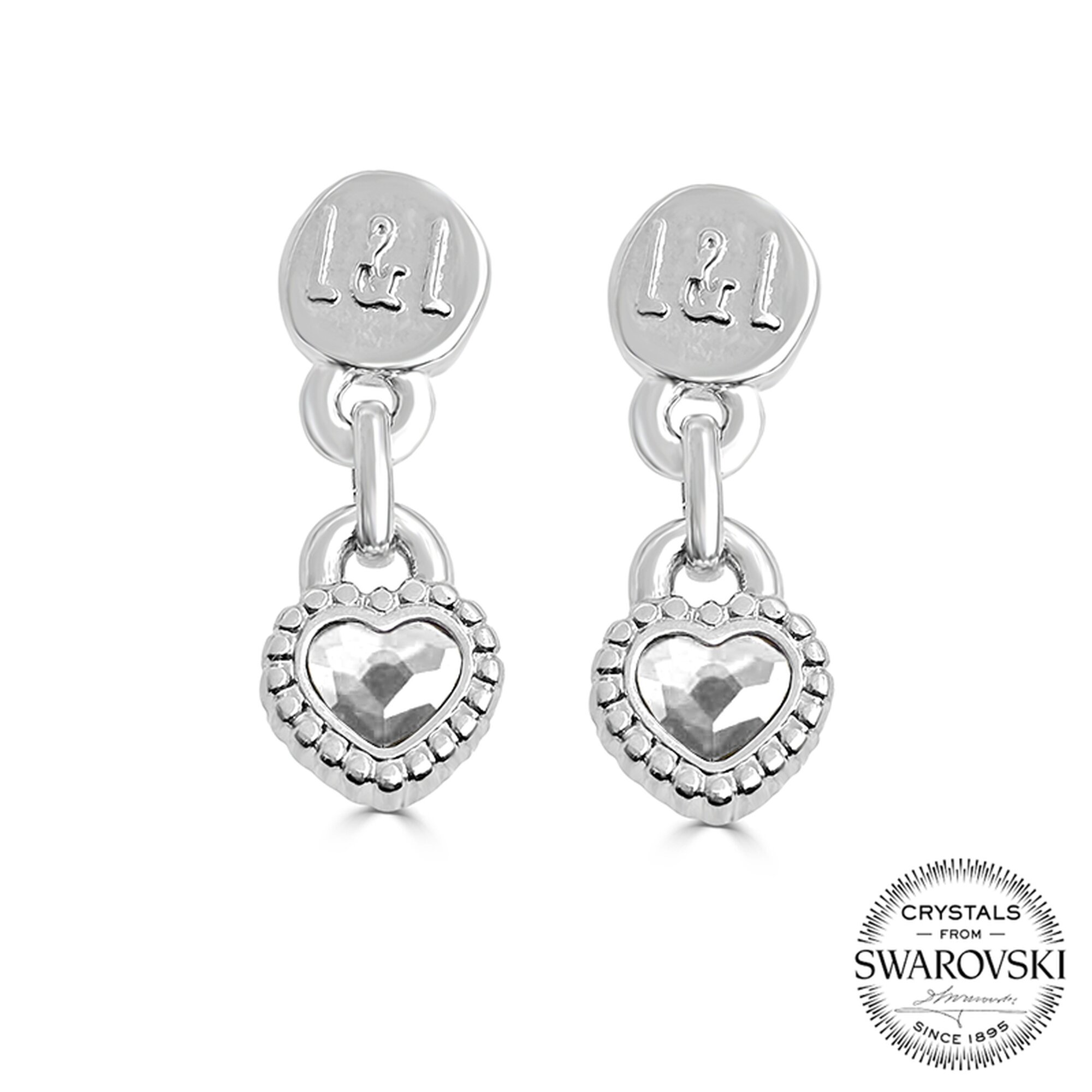 Серьги пусеты, кристаллы Swarovski
