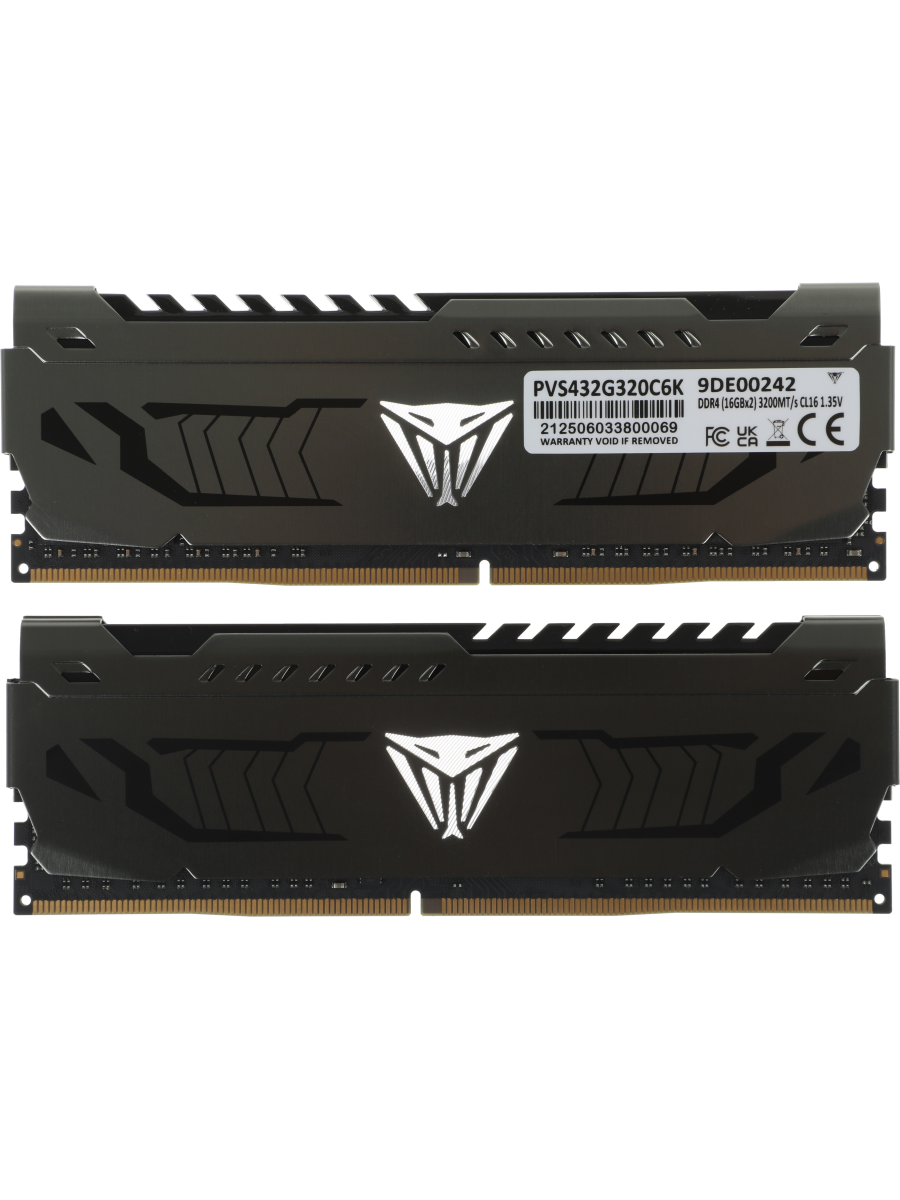 Память DDR4 2x16GB 3200MHz Patriot PVS432G320C6K Viper Steel RTL Gaming PC4-25600 CL16 DIMM 288-pin 1.35В dual rank с радиатором RTL