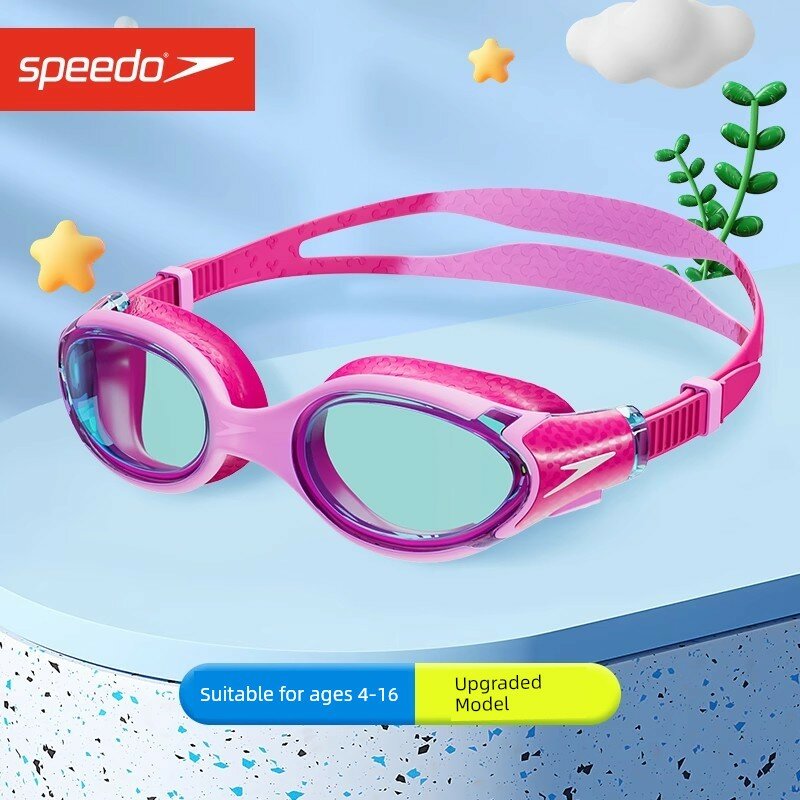 Детские очки для плавания Speedo с покрытием для соревнований, профессиональные тренировочные очки серии Shark Skin