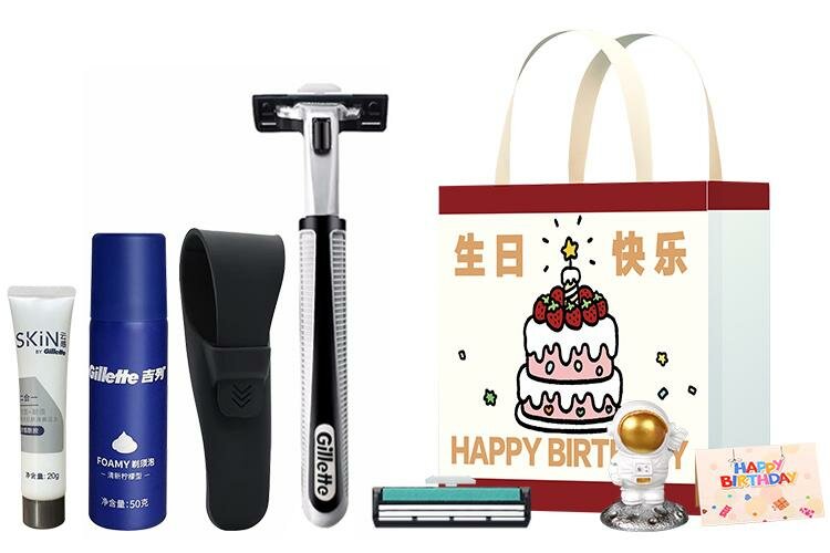 Бритвенный станок мужской Gillette Mighty Manual, Gillette Fusion Single Blade Birthday Set