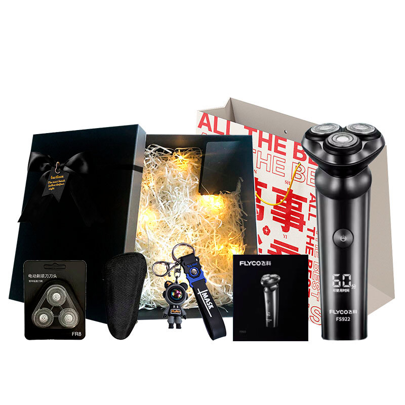 Электробритва мужская FLYCO FS922 Black, комплект FS922 Black Everything's Gift Box