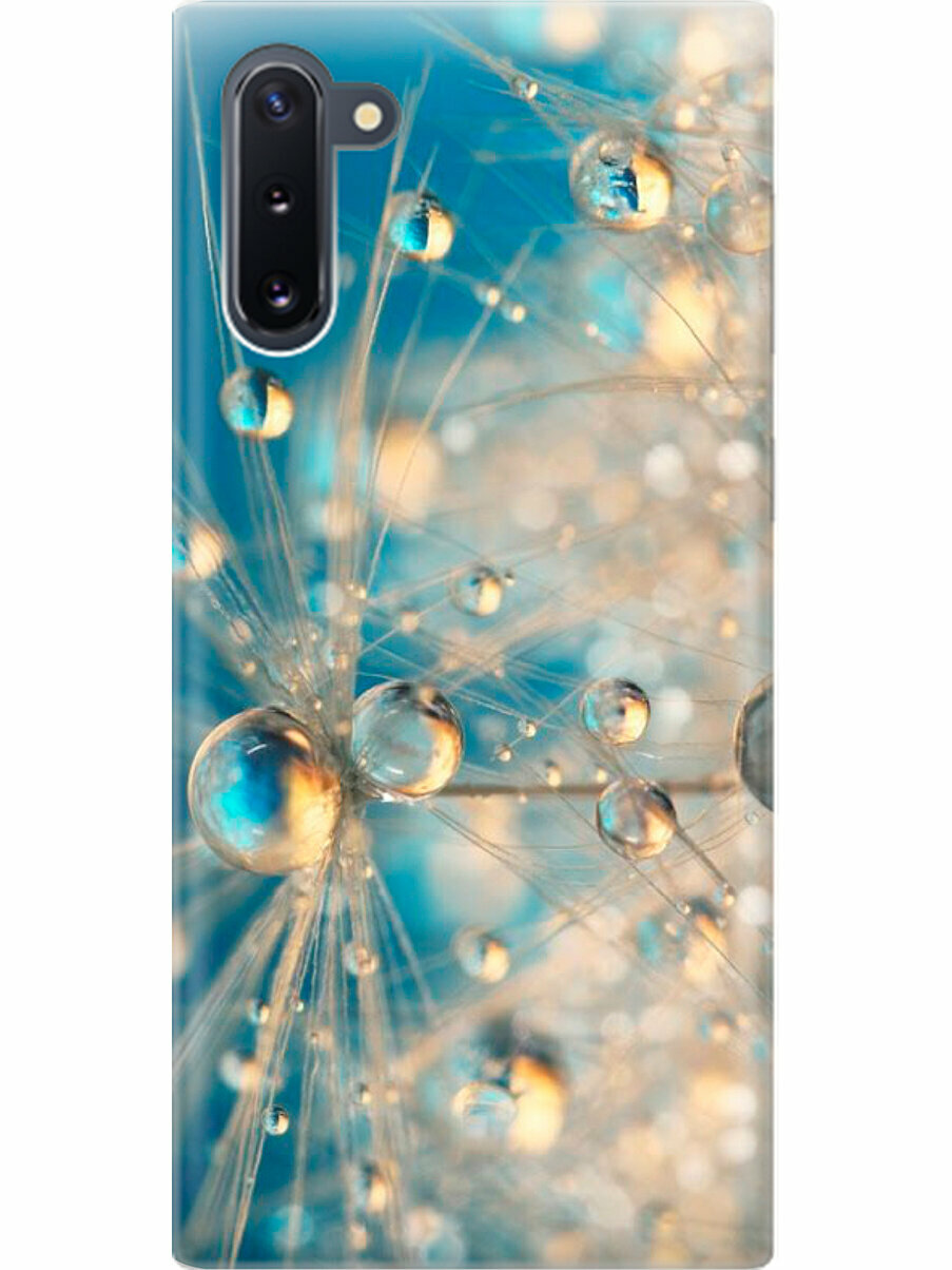 Накладка Transparent для Samsung Galaxy Note 10 с принтом "Одуванчик в капельках"