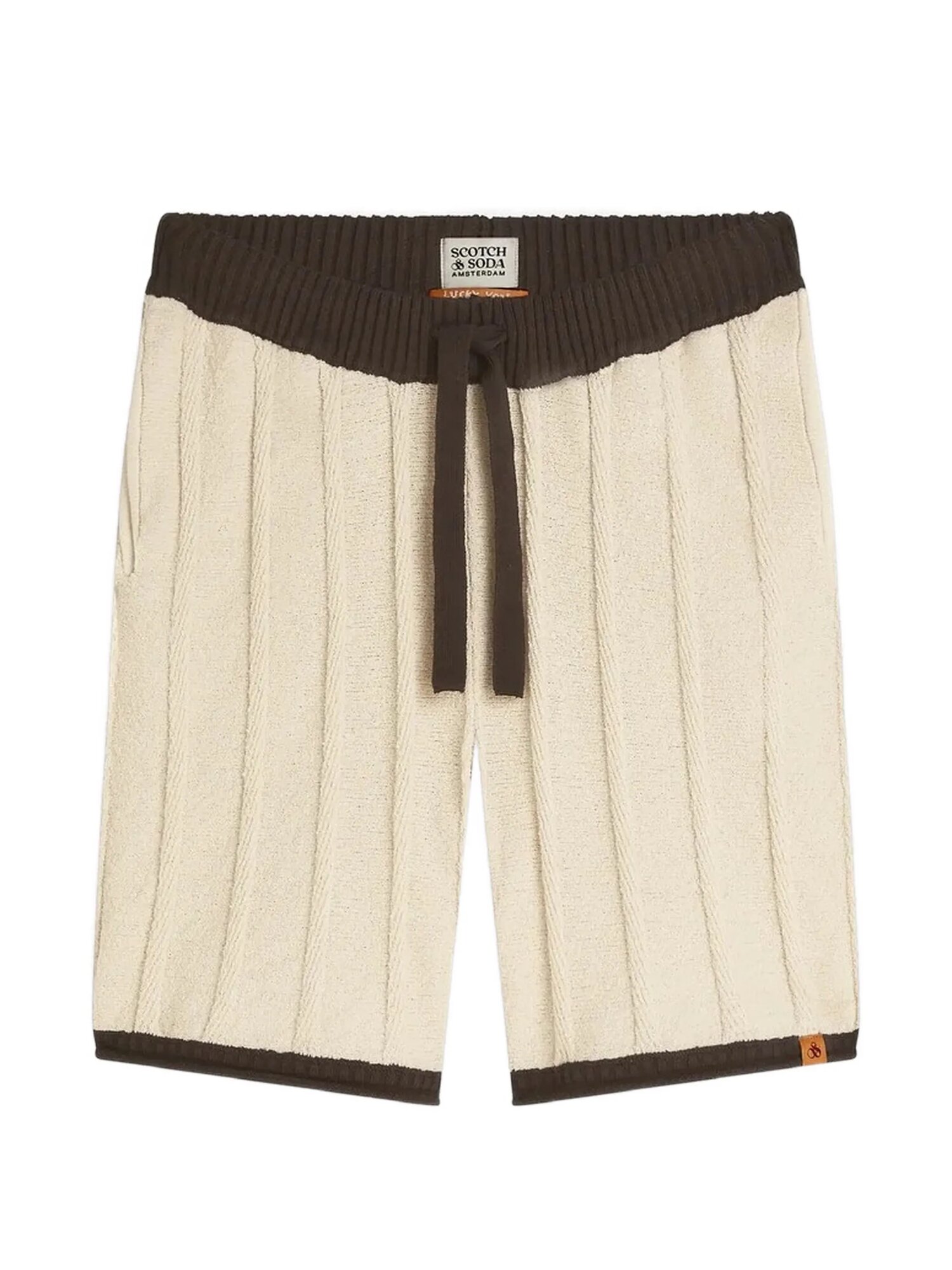 Шорты SCOTCH & SODA Ribbed-knit drawstring shorts