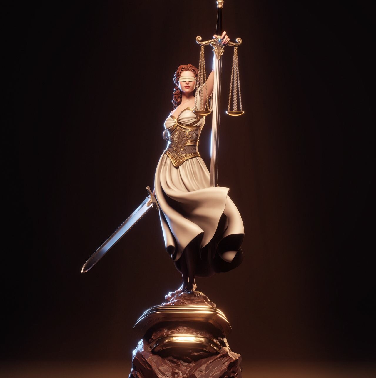 Сборная модель Justice (Helltaker), 300мм (без базы), 1/6 для покраски