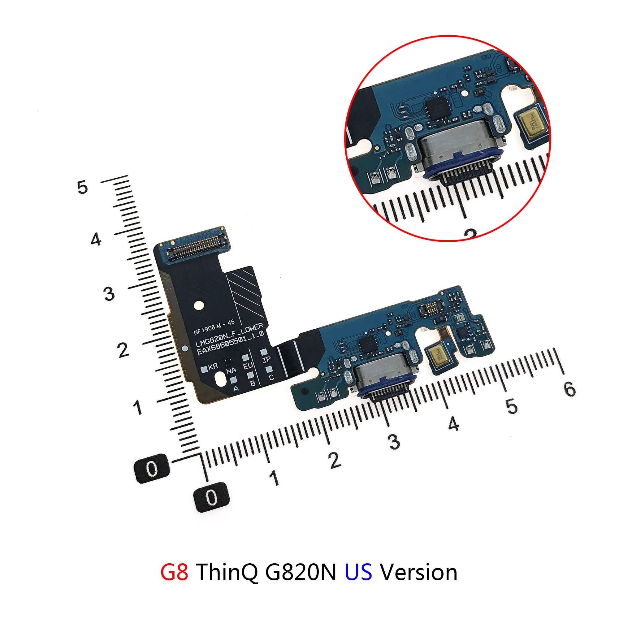 Зарядный порт USB для LG G8 ThinQ G820N US