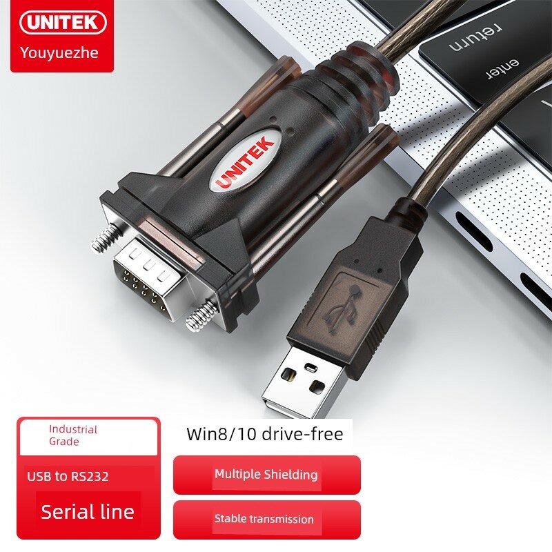 Unitek Y-105 1м USB к RS232 9-контактная разъемная кабель с золотым покрытием, промышленный класс, чип PL2303GC,