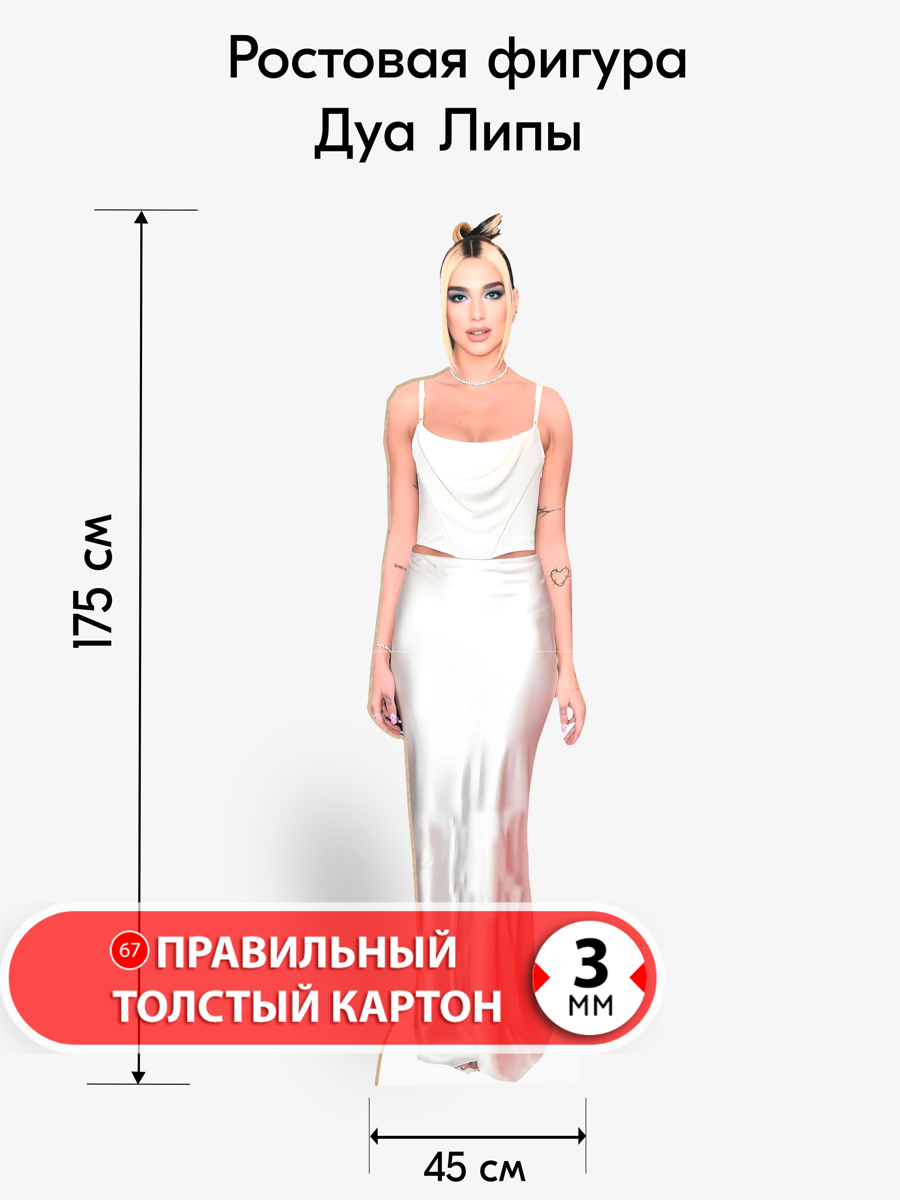 Аксессуар для фотосессий, Дуа Липа 2, ростовая фигура бренда "Самое это"