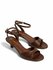 Босоножки poche PARIS Lizard-effect buckle-fastening sandals, размер 38, brown