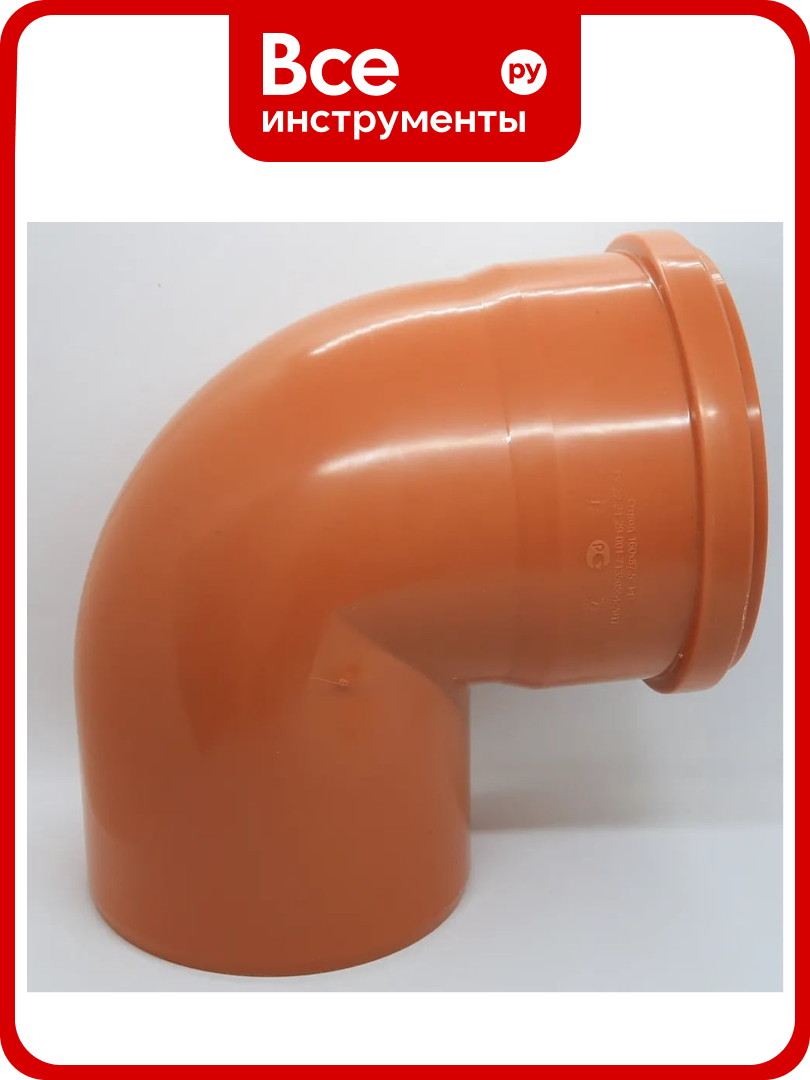 Отвод для наружной канализации Flextron d 160 мм, 87.5 градусов 142561, пластиковая