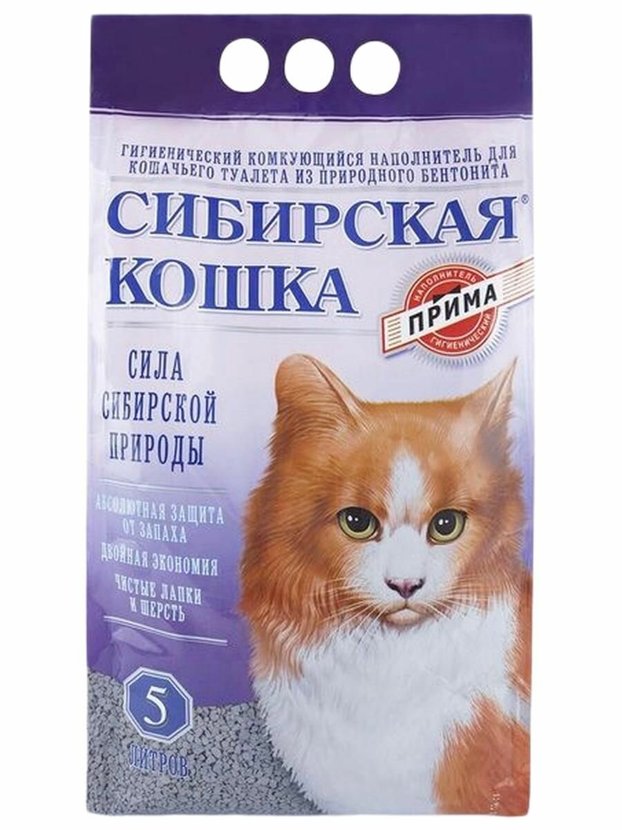 Наполнитель сибирская кошка 5л прима