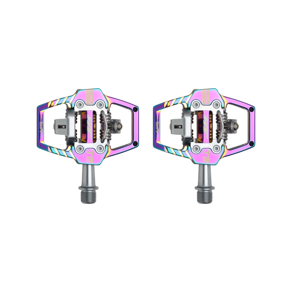 Педали HT T2SX Oil Slick BMX Racing контактные с шипами (T2SXXX2012G1X1)