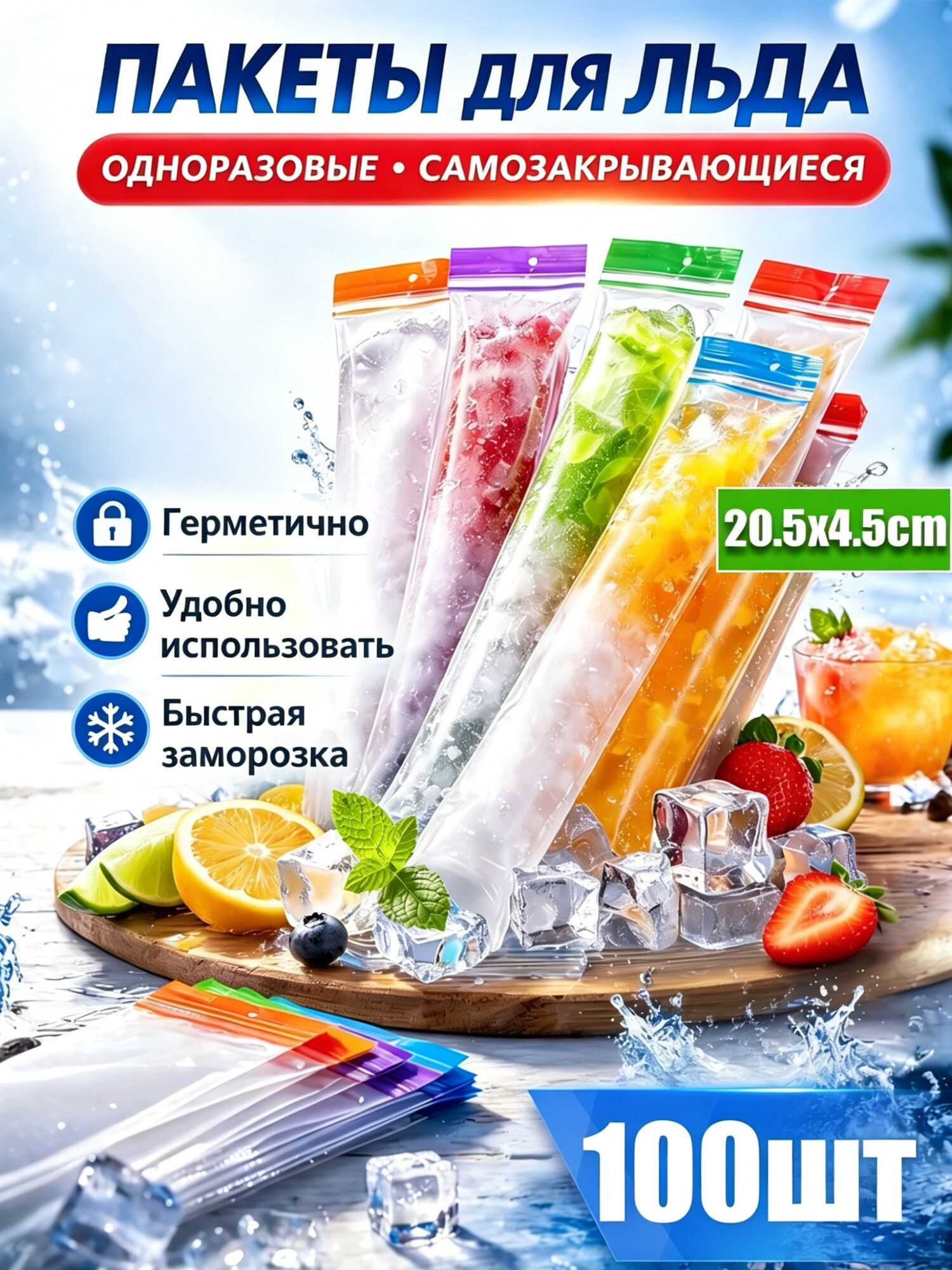 Форма для льда, 100 шт