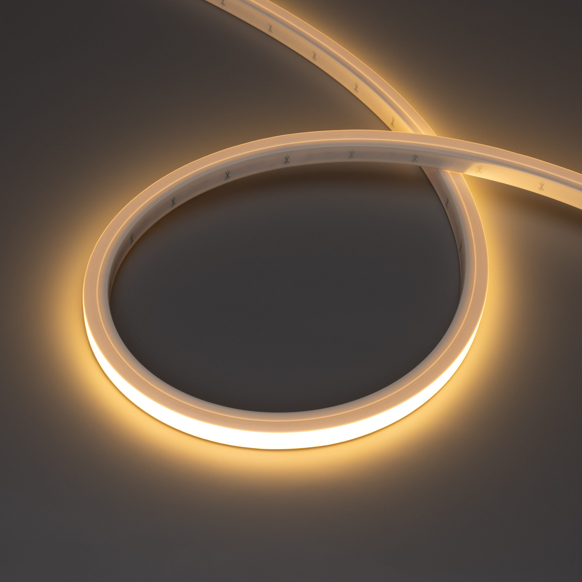 Гибкий неон Arlight Лента герметичная NOVA-TOP-PU-A120-16x15mm 24V Warm2700 (10 W/m, IP68, 5m, wire x2) (Arlight, Полиуретан), 5м