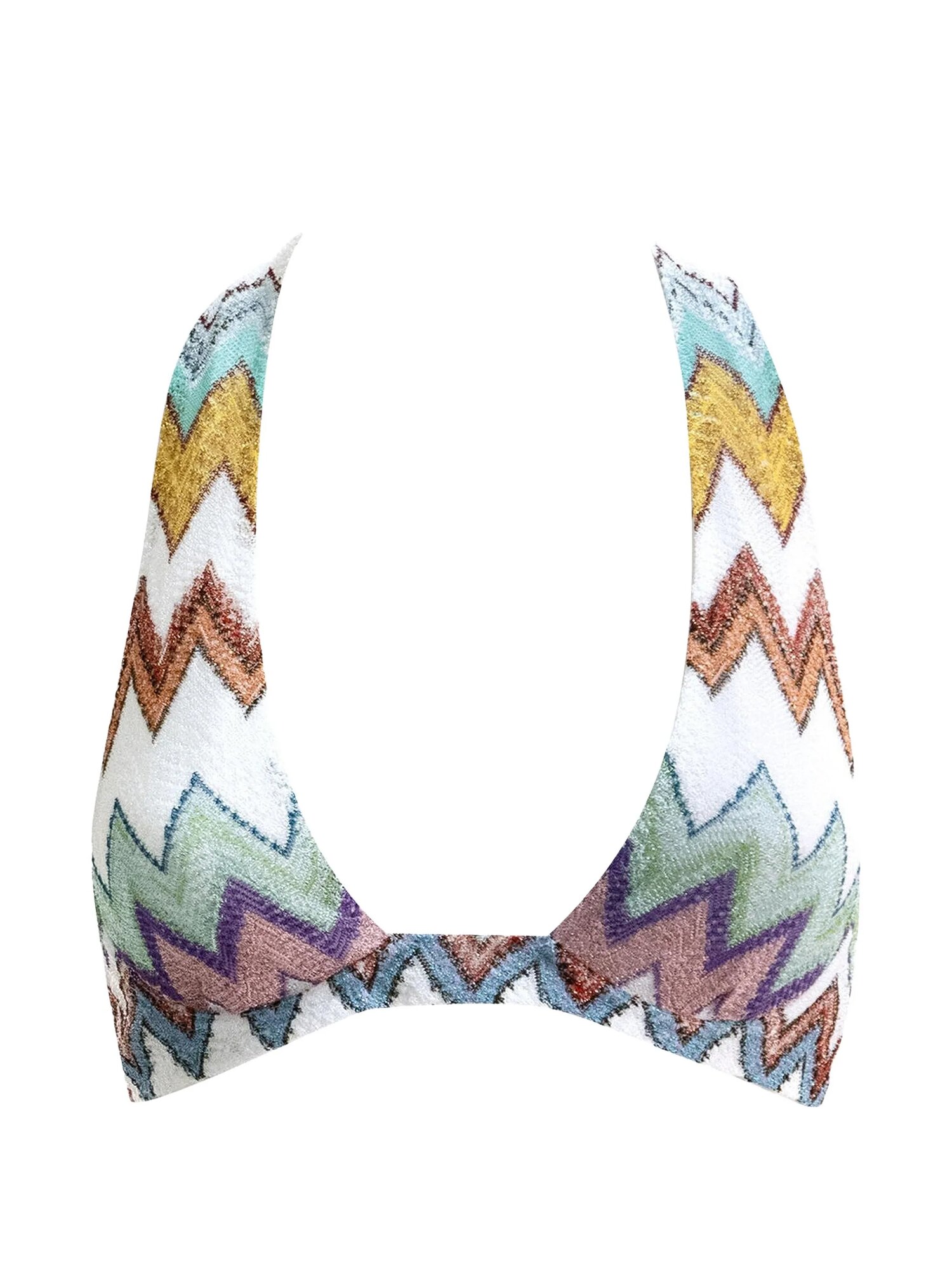Купальник Missoni Zigzag-knit bikini, размер 42, white — фото 1