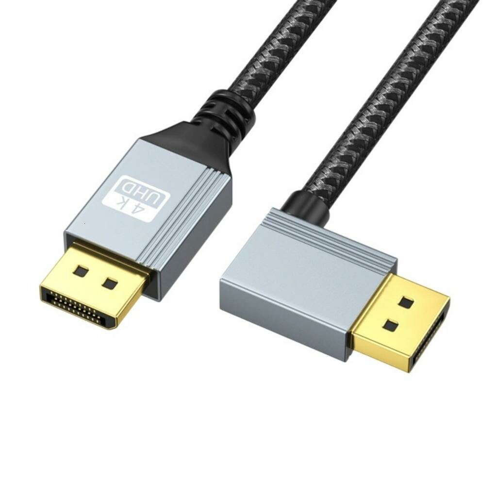Кабель DisplayPort 1.4 мужской, 2m - Левый