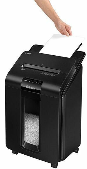 Шредер Fellowes AutoMax 100M (секр. P-4)/фрагменты/100лист./23лтр./скрепки/скобы/пл. карты