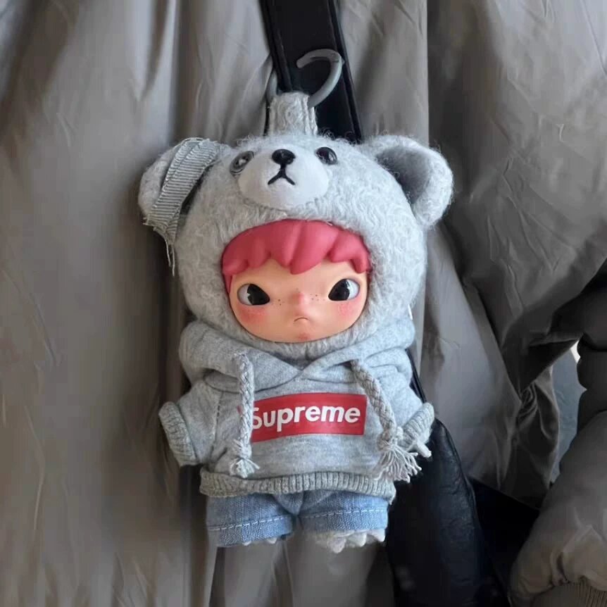 Набор одежды MOLLY HIRONO: серый худи для кукол 10 см