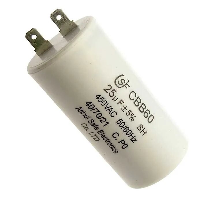Пусковой конденсатор CBB60 25uF 450V / SAIFU