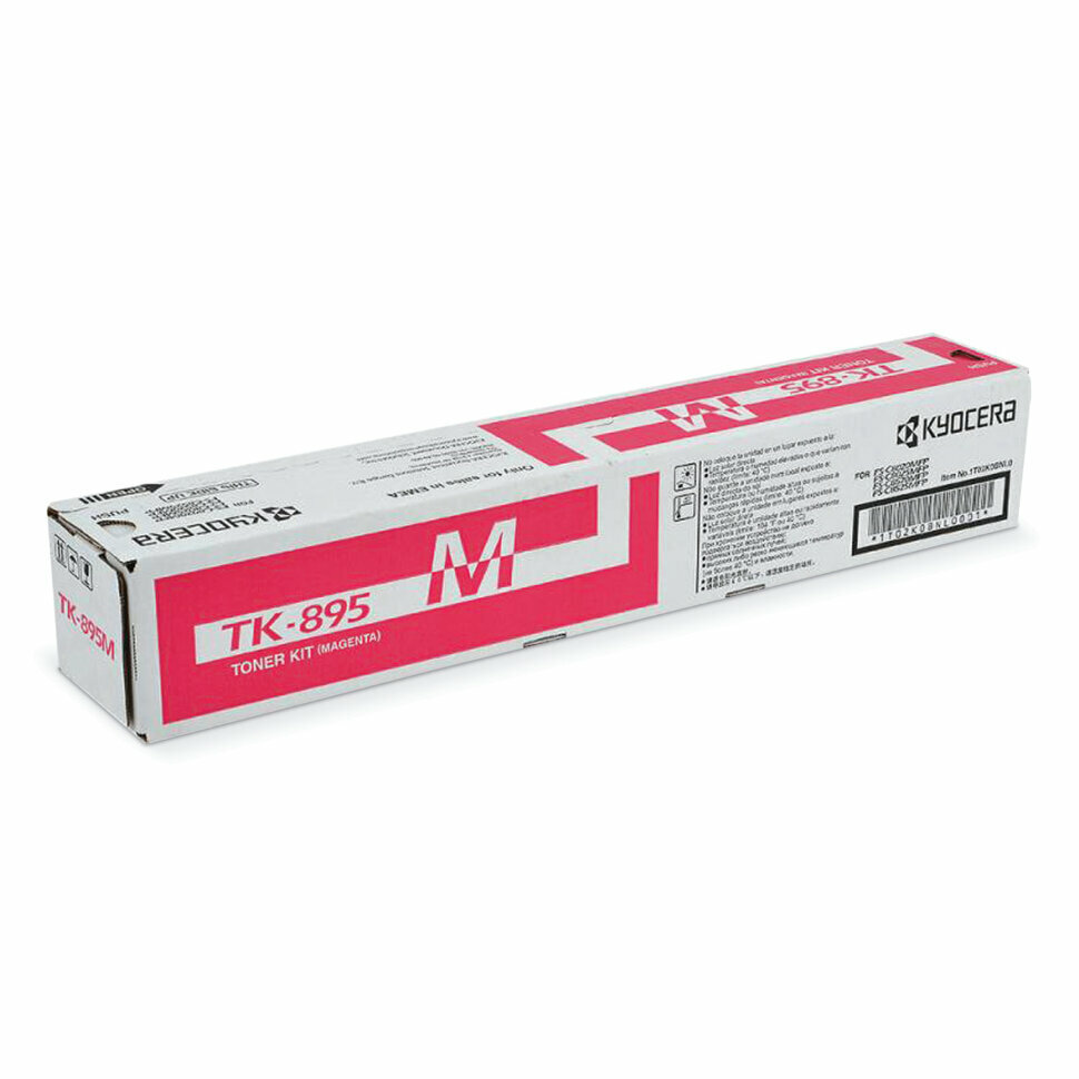 Тонер-картридж KYOCERA (TK-895M) FS-C8020MFP/C8025MFP/C8520MFP/C8525MFP, пурпурный, оригинальный, ресурс 6000 страниц, 1T02K0BNL0, 320583