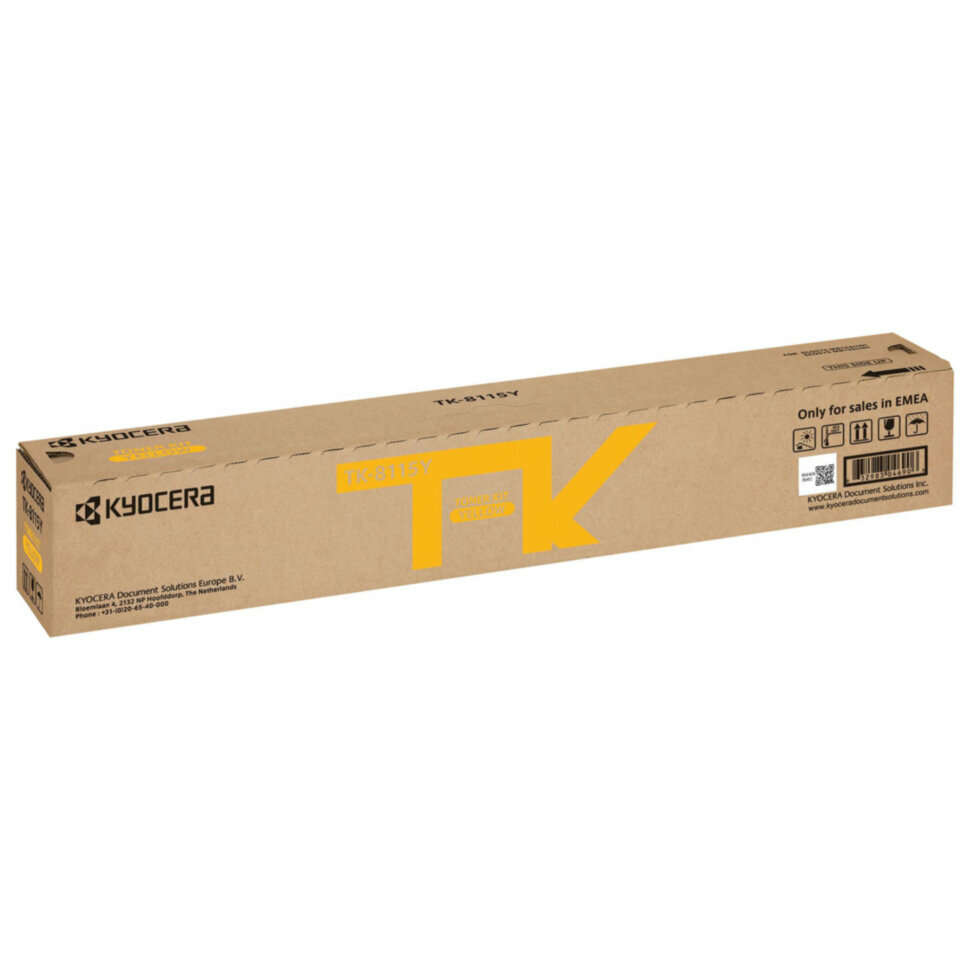 Тонер-картридж KYOCERA (TK-8115Y) M8124cidn/M8130cidn, желтый, ресурс 6000 стр, оригинальный, 1T02P3ANL0, 363060