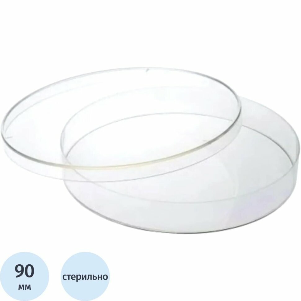 Чашка Петри стерил, диам.90, пластик, 20шт/уп Полиэфир, 1386357