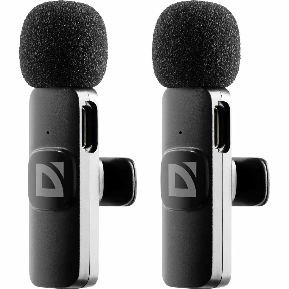 Набор радиомикрофонов Defender Talky-138, петличный, черный, 2шт, 2487941