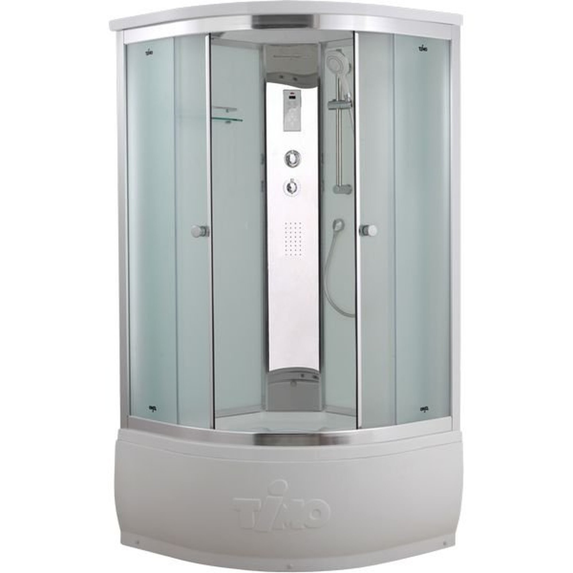 Душевая кабина Timo (Тимо) Comfort T-8890F Fabric Glass цвет профиля хром, стекло матовое 5 мм 90х220х90 см