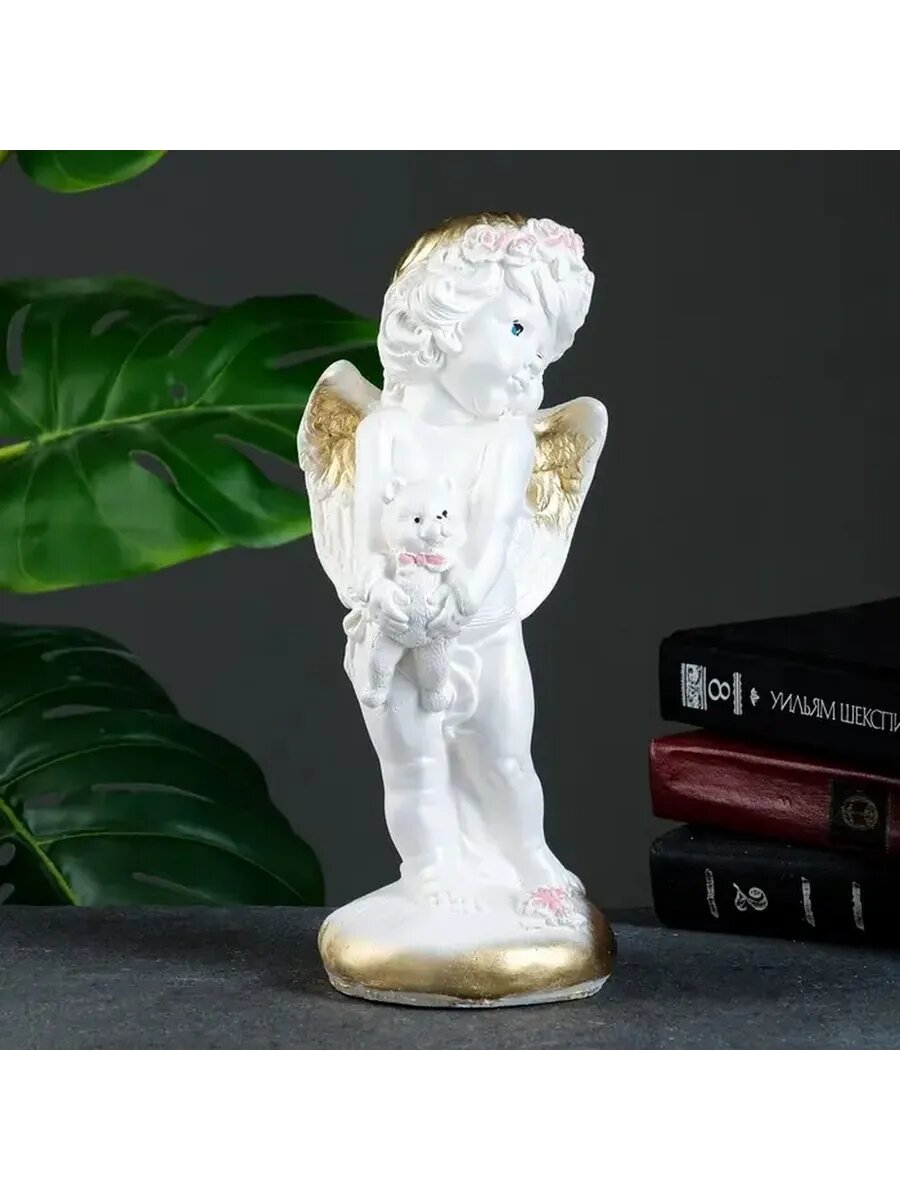 Элегантная фигура Ангела с Мишкой для праздника